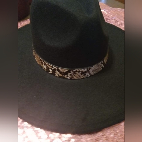 Accessories | Snakeskin Trimmed Hat | Poshmark